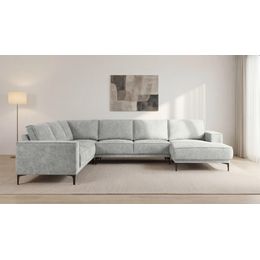 Wohnlandschaft OTTO HOME "OLAND U-Form, XXL, B: 342 cm, Skandi-Design", beige (sand), B:342cm H:85cm T:260cm, 100% Polyester, Sofas, Wohnlandschaft, Skandi-Design in Struktur, Flachgewebe, Luxus-Microfaser, Boucle
