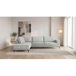 Ecksofa OTTO HOME "OLAND L-Form, B: 289 cm, Skandi-Design", beige (sand), B:289cm H:85cm T:210cm, 100% Polyester, Sofas, Ecksofa, Struktur, Flachgewebe, Luxus-Microfaser, Boucle