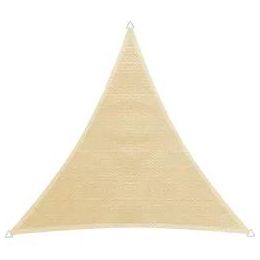 Sonnensegel Windhager "Capri Dreieck", beige (champagner), B:400cm T:400cm, Polyethylen, Sonnensegel, 4x4x4m, champagner