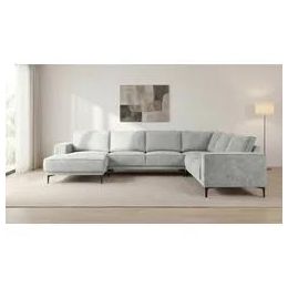 Wohnlandschaft OTTO HOME "OLAND U-Form, XXL, B: 342 cm, Skandi-Design", beige (sand), B:342cm H:85cm T:260cm, 100% Polyester, Sofas, Wohnlandschaft, Skandi-Design in Struktur, Flachgewebe, Luxus-Microfaser, Boucle