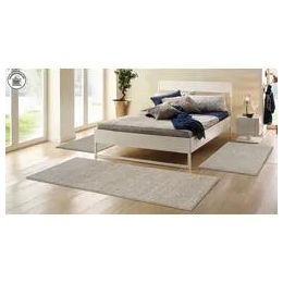 Bettumrandung OTTO HOME "Wolly, Handweb Teppiche" Gr. 14, grau (stone), H:14mm, Obermaterial: 93% Wolle, 7% Polyester, Bettumrandungen, Bettvorleger, Wolle, handgewebt, L&auml;ufer-Set Wohnzimmer, Schlafzimmer