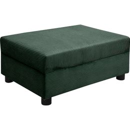 Hocker Collection AB "Parma, B: 98 cm", gr&uuml;n (flaschengr&uuml;n), B:98cm H:42cm T:68cm, 100%Polyester, Hocker, Hocker, mit Federkern