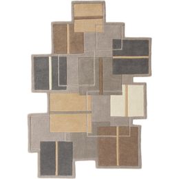 HEINE HOME Witt Hochflorteppich, grau-braun, Gr&ouml;&szlig;e 60x90 cm - rechteckig