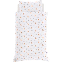 Tr&auml;umeland Babybettw&auml;sche TR&Auml;UMELAND "Jersey Dinolino", bunt, B/L: 100cm x 135cm, 1 Stk., 1 Stk., Jersey, B/L: 60cm x 40cm, 2 Stk., Jersey, Obermaterial: 100% Baumwolle, Bettw&auml;sche, mit Allover-Print