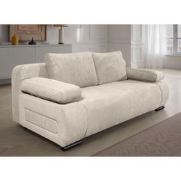 Schlafsofa Collection AB "Moritz", natur, B:200cm H:85cm T:98cm, 100%Polyester, Sofas, Schlafsofa