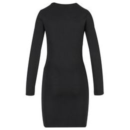 Shirtkleid Urban Classics "Urban Classics Ladies Glitter Longsleeve Dress", Damen, Gr. S, US-Gr&ouml;&szlig;en, schwarz, 100% Kunststoff, unifarben, skinny fit, Rundhals, Kleider Shirtkleid