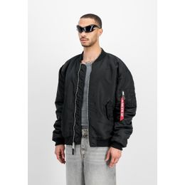Bomberjacke Alpha Industries "MA-1 CS", Damen, Gr. S, schwarz (schwarz, schwarz), Obermaterial: 100% Nylon; Futter: 100% Nylon; F&uuml;llung: 100% Polyester, Jacken Bomberjacke