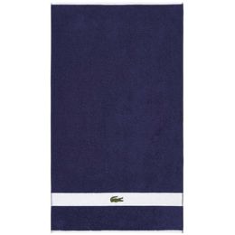 Handtuch Lacoste "LCASUAL", marine, B:55cm L:100cm, Frottier, Baumwolle, Handt&uuml;cher, mit Label-Applikationen und Bord&uuml;re