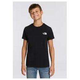 T-Shirt The North Face "TEEN SIMPLE DOME REGULAR SS TEE", M&auml;dchen, Gr. L (146/152), schwarz (tnf schwarz), Jersey, Obermaterial: 60% Baumwolle, 40% Polyester, unifarben, Rundhals, abgesteppt, Shirts T-Shirt, f&uuml;r Jugendliche, sportlicher Stil, Kurzarm, mit Rundhalsausschnitt