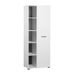 Aktenschrank OTTO HOME "Moid, moderner Mehrzweckschrank", wei&szlig;, B:64,5cm H:174,5cm T:41,5cm, Schr&auml;nke, Ma&szlig;e: 64,5x41,5x175 cm, 5 F&auml;cher mit viel Stauraum