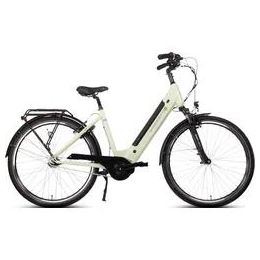 E-Bike SAXONETTE "SAXONETTE E-Bike Cityrad Optimum Plus" Gr. 50, gr&uuml;n matt, schwarz, Elektrofahrr&auml;der, 50cm, 28 Zoll (71,12cm), (mit integr. Akku), Elektrofahrrad f&uuml;r Alltag und Einkauf