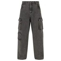 Cargohose Karl Kani "Karl Kani Karl Kani Og Baggy Cargo Pants", Damen, Gr. XS, US-Gr&ouml;&szlig;en, grau, 100% Baumwolle, unifarben, normal, Hosen Cargohose