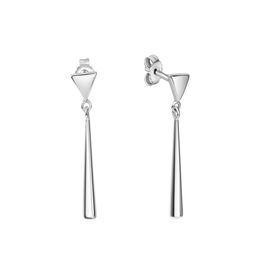 Paar Ohrh&auml;nger Vivance "925/- Sterling Silber rhodiniert glanz", wei&szlig;, Ohrringe, Damen, one-size, Silber 925 (Sterlingsilber)