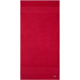 Handtuch Lacoste "LLECROCO", rouge, B:50cm L:100cm, Frottier, Obermaterial: 100% Baumwolle, Handt&uuml;cher, mit Label-Applikationen