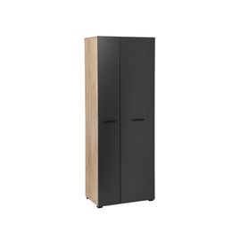 Aktenschrank OTTO HOME "Moid", grau (eiche, graphit), B:64,5cm H:175cm T:4,5cm, MDF, Schr&auml;nke, H&ouml;he 174,5 cm, moderner Mehrzweckschrank mit T&uuml;ren