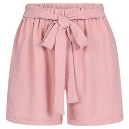 Shorts CLOUD 5IVE "CLOUD 5IVE Musselin Shorts with tie belt", Damen, Gr. L, US-Gr&ouml;&szlig;en, rose, 95% Polyester, 5% Elasthan, unifarben, normal, Hosen Shorts