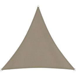 Sonnensegel Windhager "Cannes Dreieck", grau (taupe), B:400cm T:400cm, Polyester, Sonnensegel, 4x4x4m taupe