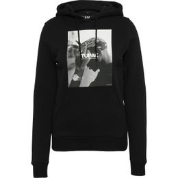 Rundhalspullover Merchcode "Merchcode Damen Ladies 2Pac F*ck The World Hoody", Damen, Gr. L, schwarz, 65% Baumwolle, 35% Polyester, unifarben, normal, ohne Ausschnitt, Pullover Rundhalspullover