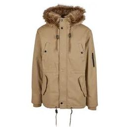 Wintermantel BRANDIT "Brandit Brandit Men Fish Tail Parka", Herren, Gr. S, camel, 100% Baumwolle, M&auml;ntel Wintermantel