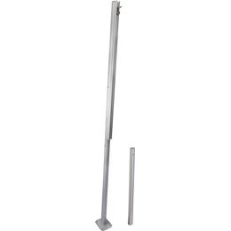 Sonnensegelmast Windhager "Premium", silber (silberfarben), &Oslash;:60cm, Aluminium, Masten, h&ouml;henverstellbares Gleitschienensystem