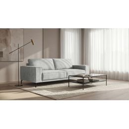 3-Sitzer OTTO HOME "OLAND, B: 224 cm - Skandi-Design", beige (sand), B:224cm H:85cm T:83cm, 100% Polyester, Sofas, Struktur, Flachgewebe, Luxus-Microfaser, Boucle