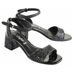 High-Heel-Pumps Buffalo "Buffalo Rainelle Vegan Glitter", Damen, Gr. 37, lila, schwarz, Polyurethan, Schuhe
