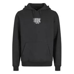 Mister Tee Kapuzensweatshirt MISTERTEE "MisterTee NYC Old English Wording Patch Hoody", Herren, Gr. XL, schwarz, 65% Baumwolle, 35% Polyester, bedruckt, Sweatshirts