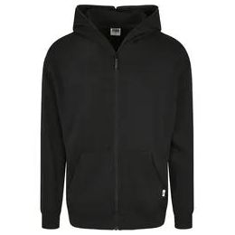 Sweatjacke Urban Classics "Urban Classics Herren Organic Full Zip Hoodie", Damen, Gr. L, schwarz, 100% Baumwolle (Bio), unifarben, Sweatjacken Sweatjacke