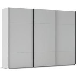 Schwebet&uuml;renschrank Rauch "Kleiderschrank Schrank Garderobe Schlafzimmerschrank CONTIDO", grau (seidengrau), B:301cm H:223cm T:68cm, Holzwerkstoff, Schr&auml;nke, Schwebet&uuml;renschrank, aus hochwertigem Material in 6 Breiten 2 Griff-Farben MADE IN GERMANY