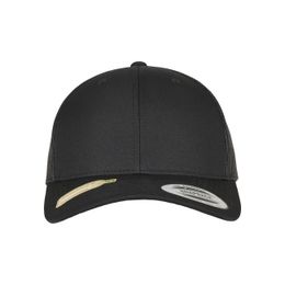 Trucker Cap Flexfit "Flexfit Trucker Trucker Recycled Polyester Fabric Cap", Herren, Gr. onesize, schwarz, 100% Polyester, unifarben, Caps