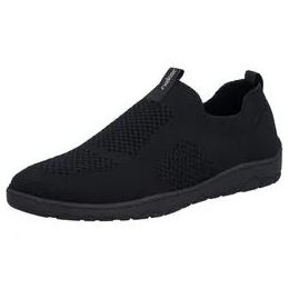 Slip-On Sneaker Rieker, Herren, Gr. 44, schwarz, Textil, unifarben, Schuhe, Slipper, Schlupfschuh, Freizeitsneaker mit leichter Laufsohle