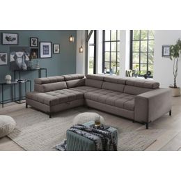 Ecksofa exxpo - SOFA FASHION "Bocco, hochwertige Verarbeitung, toller Sitzkomfort, bequem, L-Form", bunt (melange), B:276cm H:75cm T:203cm, 100% PES, Sofas, Ecksofa, wahlweise mit Bettfunktion u. Bettkasten, inkl. Kopfteilverstellung