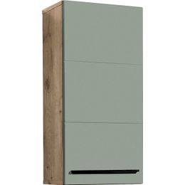 H&auml;ngeschrank BASIC BY BALCULINA "Rom BxHxT 34x70x23 cm", schilfgr&uuml;n, viking oak, B:34cm H:70cm T:23cm, Schr&auml;nke, H&auml;ngeschrank, Breite 34cm, Kunststoffgriffe, Made in Europa