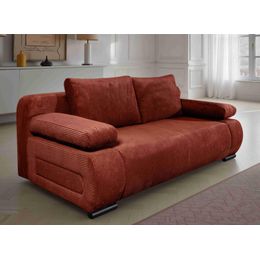 Schlafsofa Collection AB "Moritz", terrakotta, B:200cm H:85cm T:98cm, 100%Polyester, Sofas, Schlafsofa