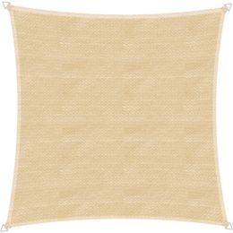 Sonnensegel Windhager "Capri Quadrat", beige (champagner), B:400cm T:400cm, Polyethylen, Sonnensegel, 4x4m, champagner