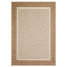 Teppich ANDIAMO "ARIZONA 2", beige, B:240cm H:5mm L:340cm, Kunstfaser, Teppiche, Teppich, Flachgewebe, mit Bord&uuml;re, In- und Outdoor geeignet, wetterfest