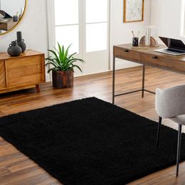 Hochflor-Teppich LIVABLISS "DADU", schwarz, B:200cm H:47mm L:275cm, Kunstfaser, Teppiche