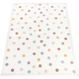 Kinderteppich Paco Home "Emilia 351", bunt (mehrfarbig), B:80cm H:24mm L:150cm, Polyester, Teppiche, Kinderteppich, Kurzflor, gepunktet, sehr weicher Flor
