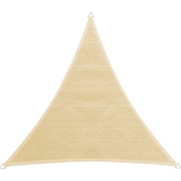 Sonnensegel Windhager "Capri Dreieck", beige (champagner), B:400cm T:400cm, Polyethylen, Sonnensegel, 4x4x4m, champagner