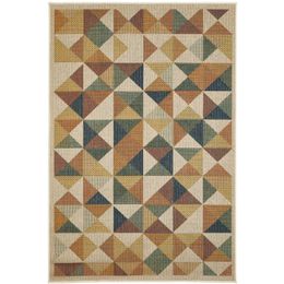 Teppich ANDIAMO "Sedona Dreieck", bunt (multi), B:160cm H:6mm L:230cm, Polypropylen, Teppiche, Teppich, Flachgewebe, modernes Design, In- und Outdoor geeignet