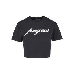 Muskelshirt PEQUS "PEQUS PEQUS Logo Top", Damen, Gr. L, schwarz, 95% Baumwolle, 5% Elasthan, bedruckt, slim fit, Rundhals, Shirts