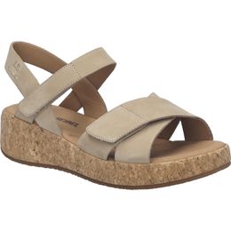 Sandale Josef Seibel "Evita 03, creme", Damen, Gr. 39, beige (creme), Obermaterial: 100% Rindsleder Leather cow., Schuhe Sandale
