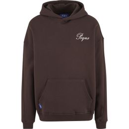 Kapuzensweatshirt PEQUS "PEQUS PEQUS Handwritten Logo Hoodie", Herren, Gr. XL, braun, 100% Baumwolle, Sweatshirts