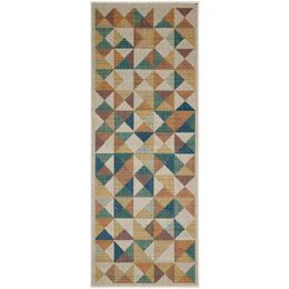 Teppich ANDIAMO "Sedona Dreieck", bunt (multi), B:80cm H:6mm L:200cm, Polypropylen, Teppiche, Teppich, Flachgewebe, modernes Design, In- und Outdoor geeignet