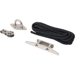 Seilspanngarnitur Windhager, silber (silberfarben), Gardinenbefestigungen, Seilzug-Set f&uuml;r Sonnensegel