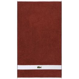 Handtuch Lacoste "LCASUAL", terrebattue, B:55cm L:100cm, Frottier, Baumwolle, Handt&uuml;cher, mit Label-Applikationen und Bord&uuml;re