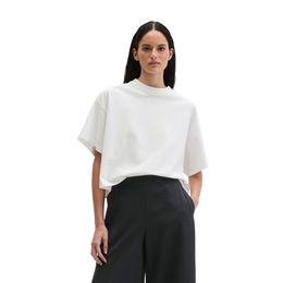 Marc O'Polo T-Shirt MARC O'POLO "aus regenerativer Bio-Baumwolle", Damen, Gr. L, wei&szlig;, Obermaterial: 100% Baumwolle, bedruckt, Basic, loose fit, Rundhals, Shirts T-Shirt