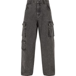 Cargojeans Karl Kani "Karl Kani Karl Kani Og Baggy Cargo Pants", Damen, Gr. S, US-Gr&ouml;&szlig;en, grau, 100% Baumwolle, unifarben, normal, Jeans