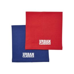 Loop Urban Classics "Urban Classics Unisex Logo Tube Scarf Kids 2-Pack", Damen, Gr. onesize, blau, rot, Baumwolle, unifarben, Modet&uuml;cher Loop