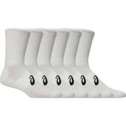 asics 6 Pack Crew Sock Bekleidung Unisex wei&szlig; L